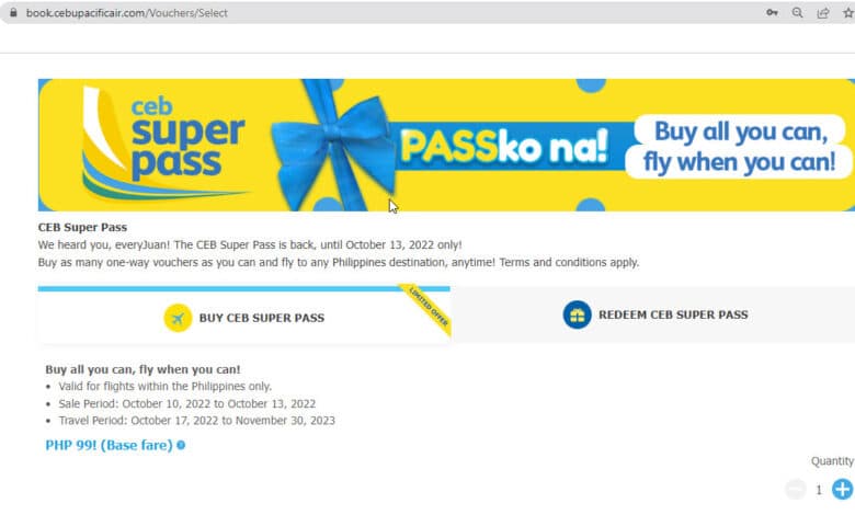 Cebu Pacific Airs Ceb Super Pass Venta – - 2025